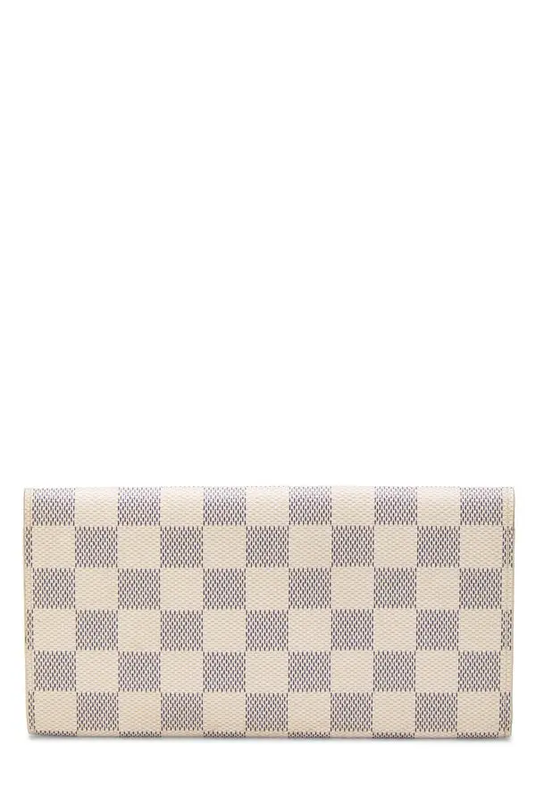LOUIS VUITTON Damier Azur Emilie Wallet - Pink