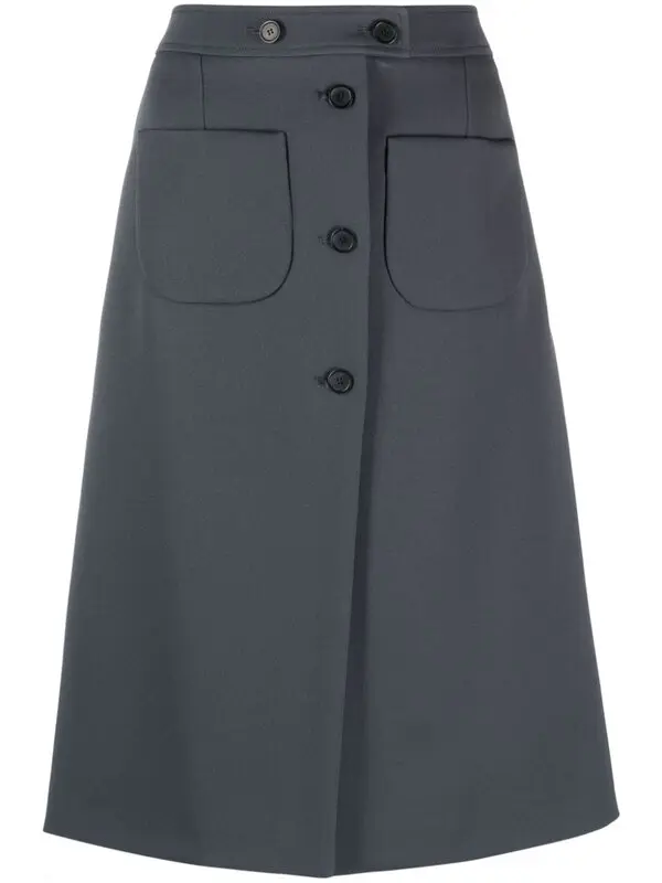 COURREGES A-line Midi Skirt