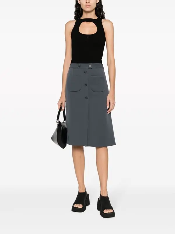 COURREGES A-line Midi Skirt
