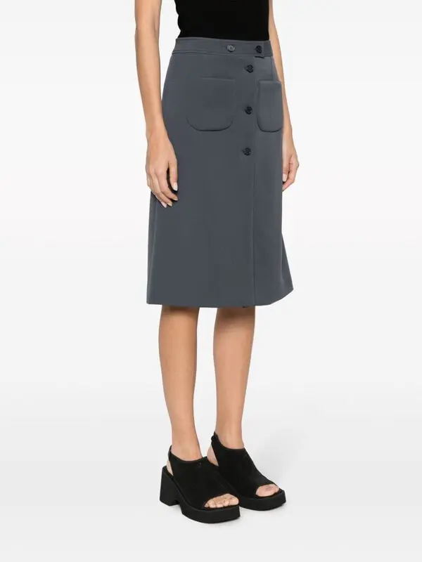 COURREGES A-line Midi Skirt