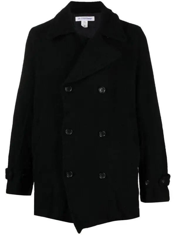 Comme Des Garçons Double-breasted Wool-blend Coat