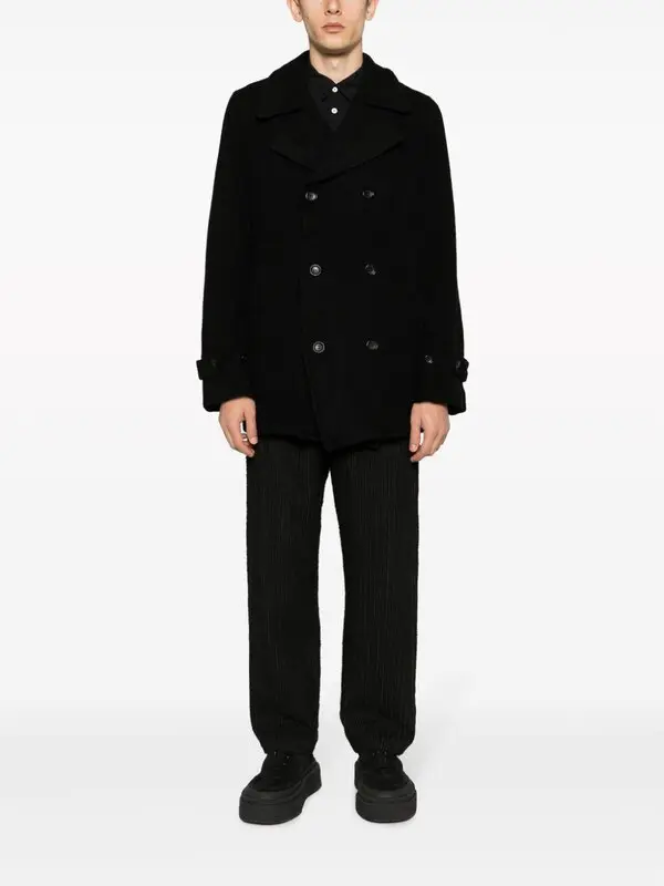 Comme Des Garçons Double-breasted Wool-blend Coat