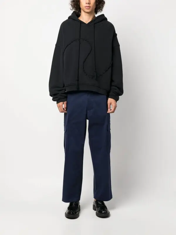 Moschino Logo Embroidered Cropped Trousers