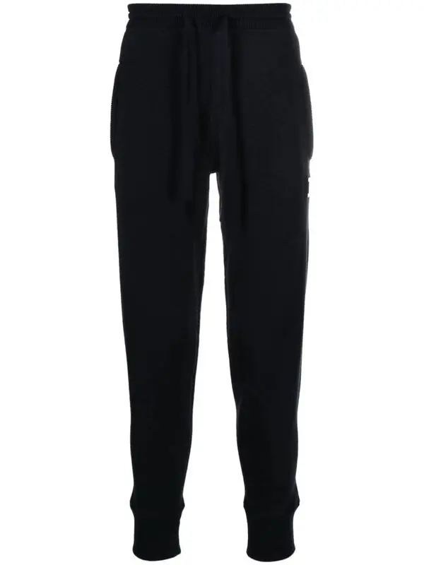 Dolce & Gabbana Logo-plaque Knitted Track Pants - Blue