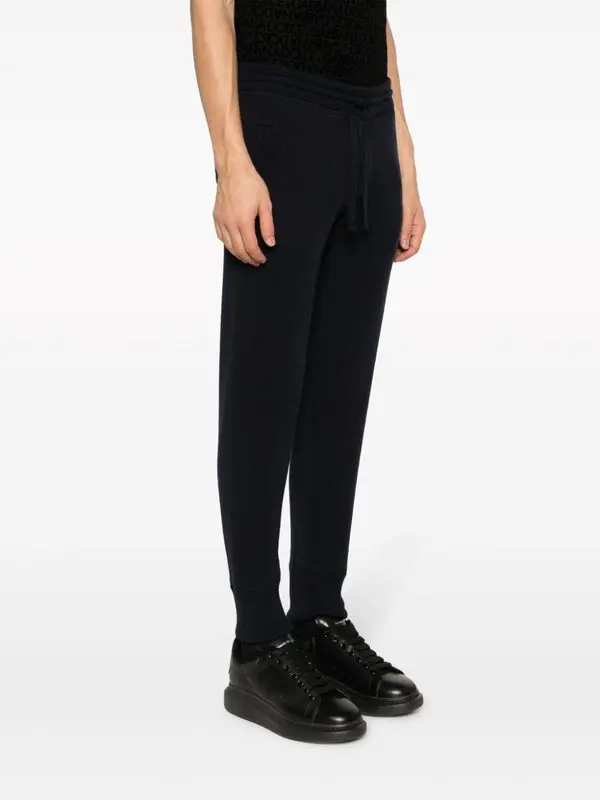 Dolce & Gabbana Logo-plaque Knitted Track Pants - Blue