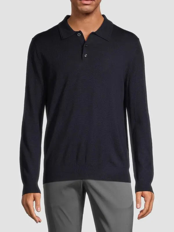 REISS Trafford Polo Sweater - Navy