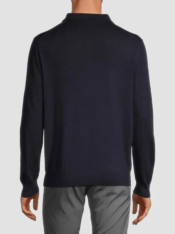 REISS Trafford Polo Sweater - Navy