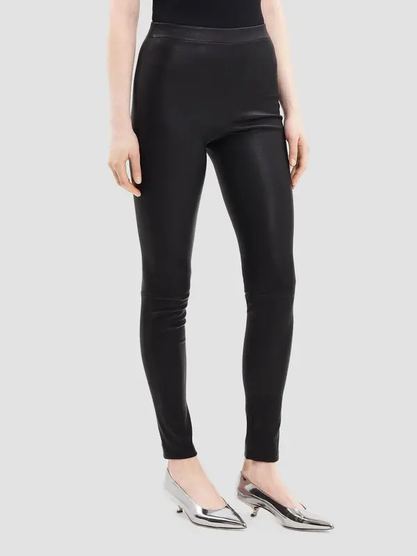 Theory Pull-on Leather Leggings