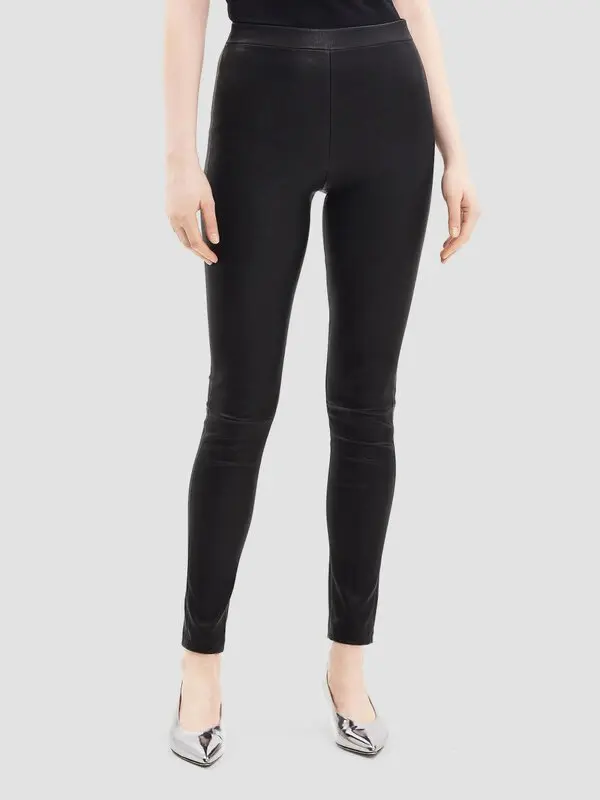 Theory Pull-on Leather Leggings