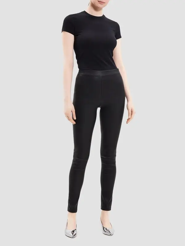 Theory Pull-on Leather Leggings