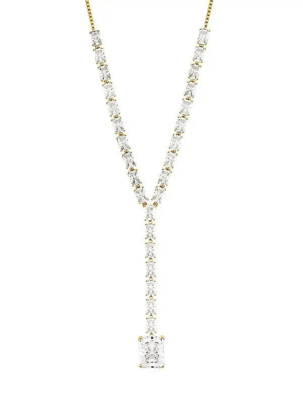 Adriana Orsini Naomi 18k--plated & Cubic Zirconia Y-necklace - Gold