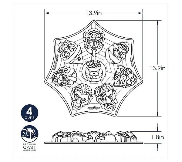 NORDICWARE Monster Mask Cakelet Pan