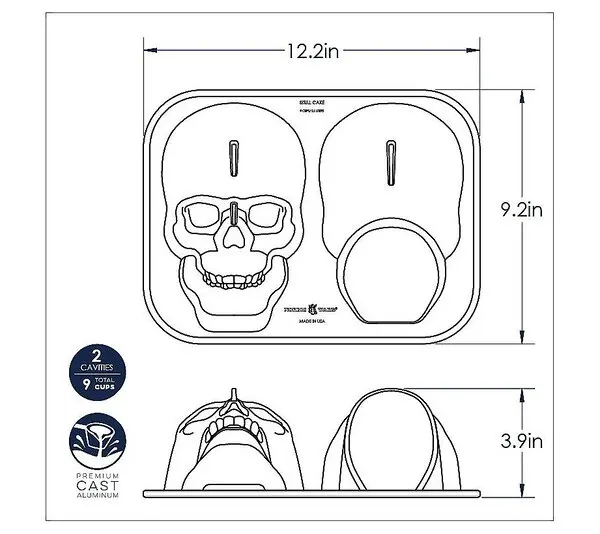 NORDICWARE Haunted Skull Cake Pan