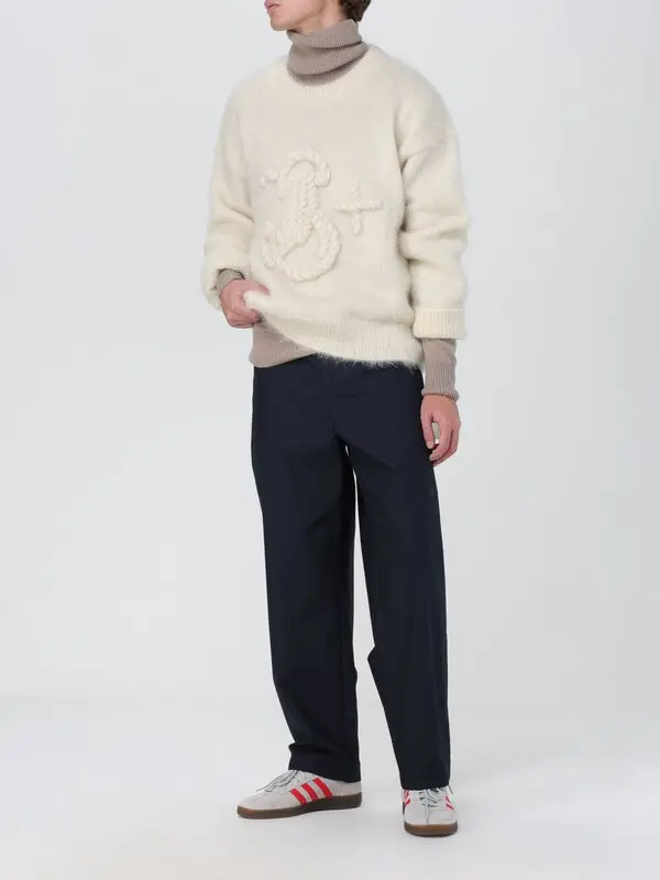 JIL SANDER Embellished Crew Neck Sweater - Orange