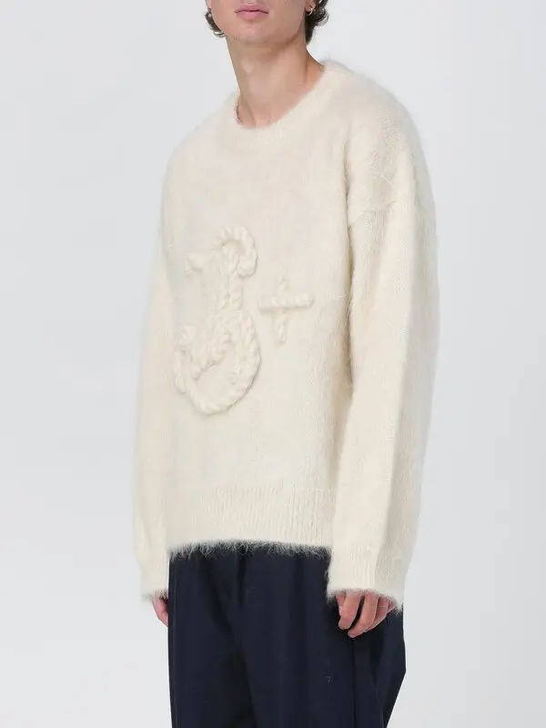 JIL SANDER Embellished Crew Neck Sweater - Orange