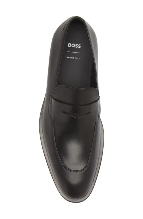 Hugo Boss Loafers Black‎ Leather Penny Strap Dress Shoes Mens 8.5 Hugo Boss Shoes Mens 8.5 Penny Loafers Dress Formal Black  main image 3