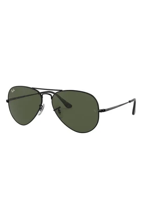 Ray-ban 62mm Oversized Aviator Everglasses - Black