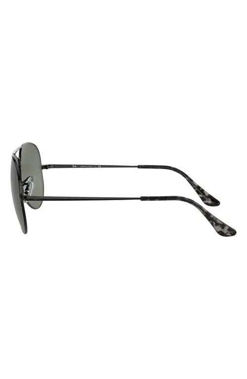 Ray-ban 62mm Oversized Aviator Everglasses - Black