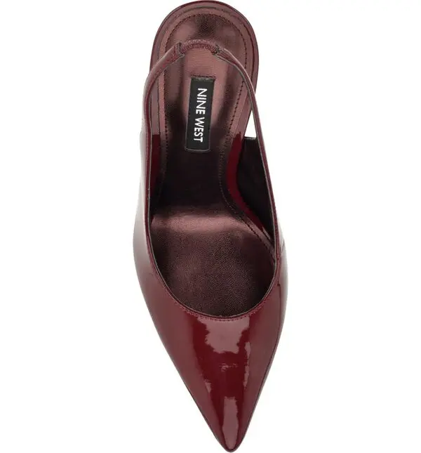 Nine West Feather Slingback Pointed Toe Stiletto Pump