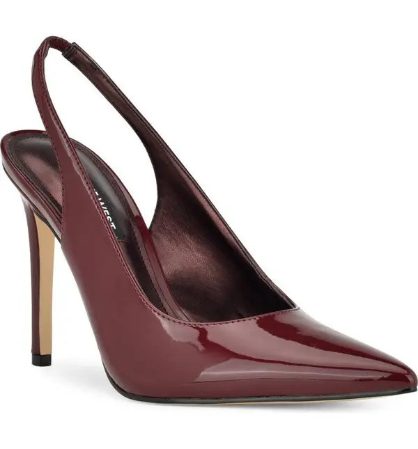 Nine West Feather Slingback Pointed Toe Stiletto Pump