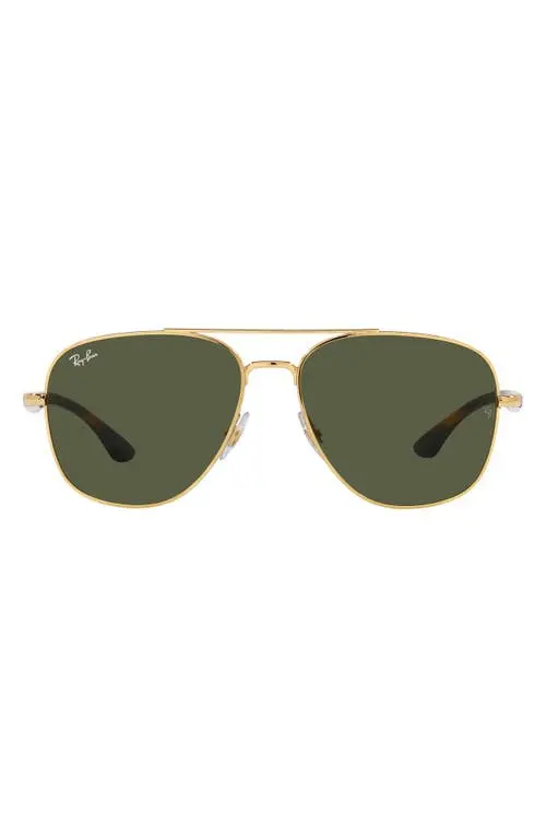 Ray-ban 59mm Square Sunglasses - Gold Flash