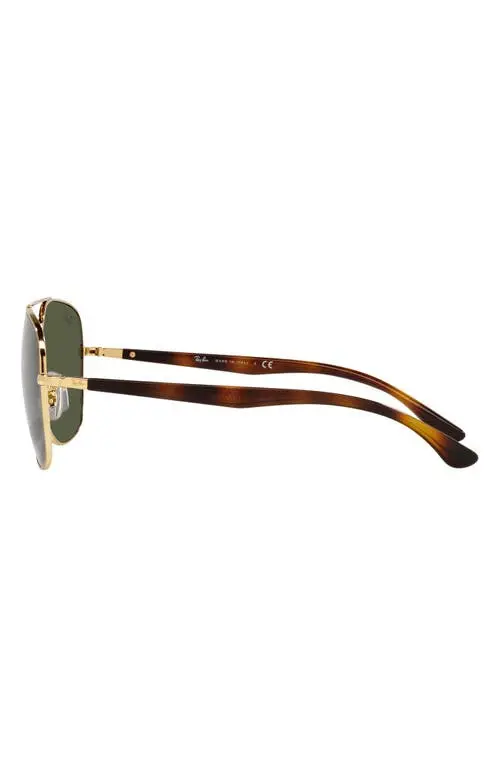 Ray-ban 59mm Square Sunglasses - Gold Flash