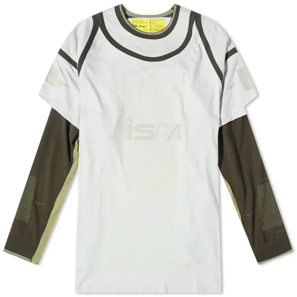 Nike Long Sleeve Ispa Top - Silver/Sequoia/Alligator | Editorialist