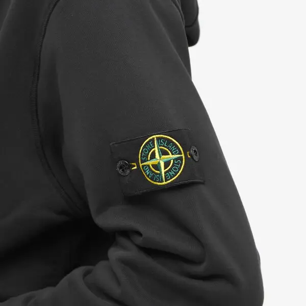 Stone Island Garment Dyed Full Zip Hoodie - Black | Editorialist