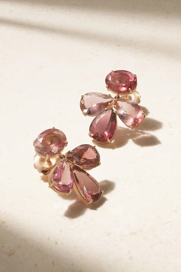 Irene Neuwirth Gemmy Gem 18-karat Rose Gold Tourmaline Earrings - Pink