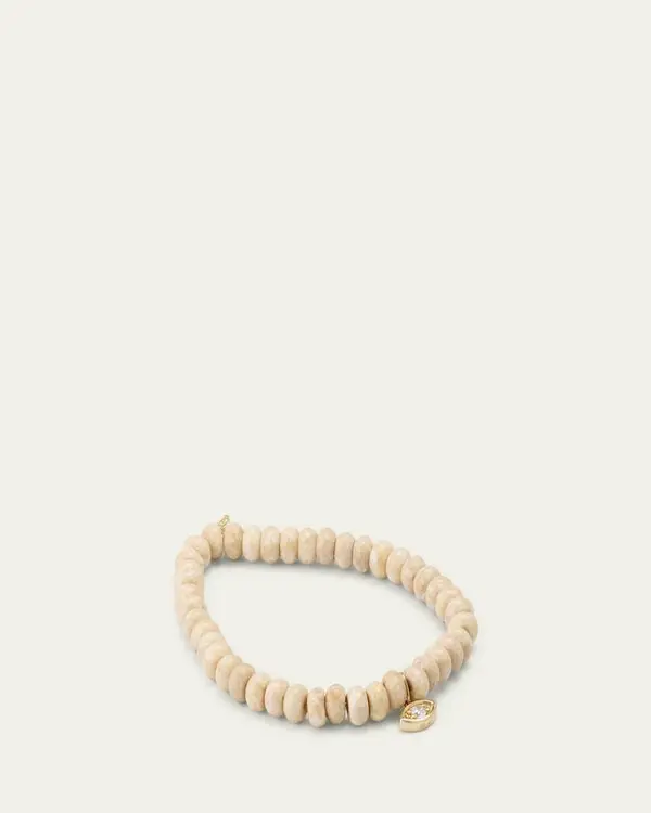 SYDNEY EVAN Diamond & Jasper Bead Bracelet
