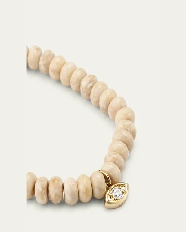 SYDNEY EVAN Diamond & Jasper Bead Bracelet