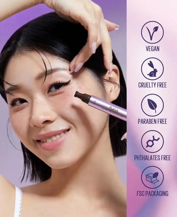 KAJA Wink Stamp Original Waterproof Wing Eyeliner Stamp & Pen - Brown