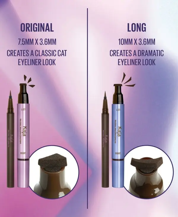 KAJA Wink Stamp Long Waterproof Wing Eyeliner Stamp & Pen - Brown