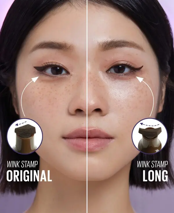 KAJA Wink Stamp Long Waterproof Wing Eyeliner Stamp & Pen - Brown