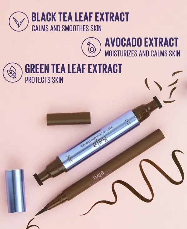 KAJA Wink Stamp Long Waterproof Wing Eyeliner Stamp & Pen - Brown