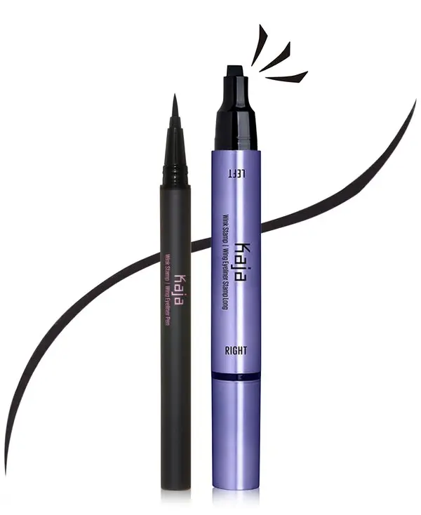 KAJA Wink Stamp Long Waterproof Wing Eyeliner Stamp & Pen - Ink Black
