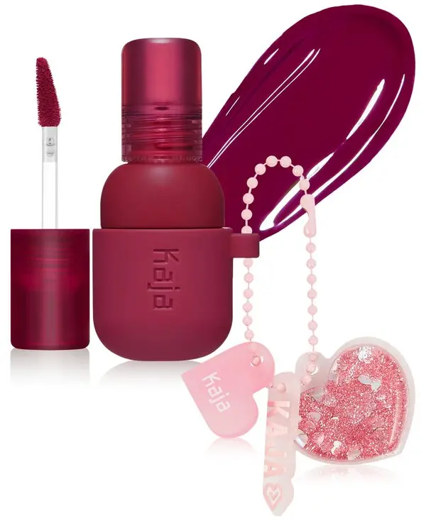KAJA Jelly Charm Glazed Lip Stain & Blush With Keychain - Cherry Spritz