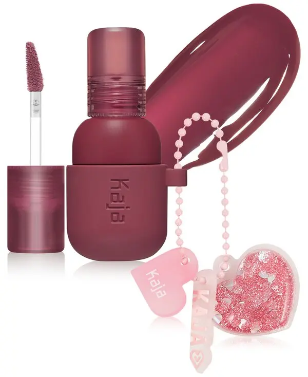 KAJA Jelly Charm Glazed Lip Stain & Blush With Keychain - Fig Soda