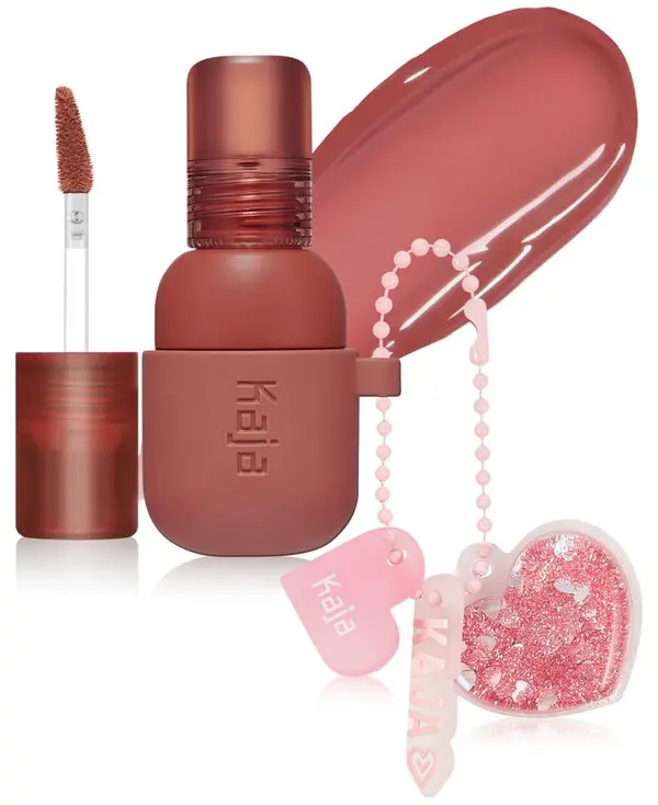KAJA Jelly Charm Glazed Lip Stain & Blush With Keychain - Peach Fizz