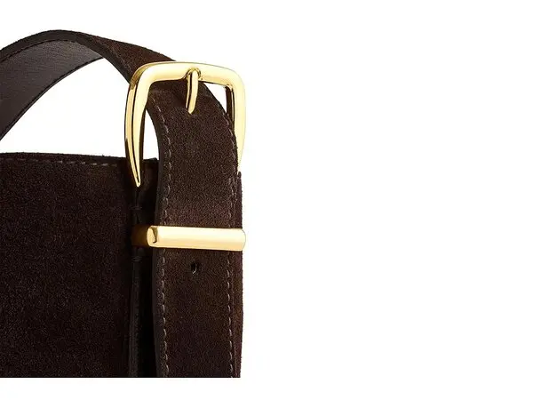 Madewell The Essential Bucket Tote In Suede - Brown