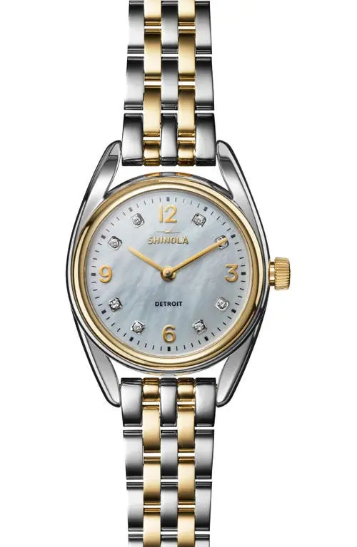 Shinola Derby Diamond Bracelet Watch - White