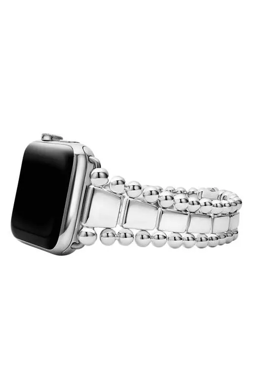 Lagos Sterling Smart Caviar Apple Watch® Band - Silver