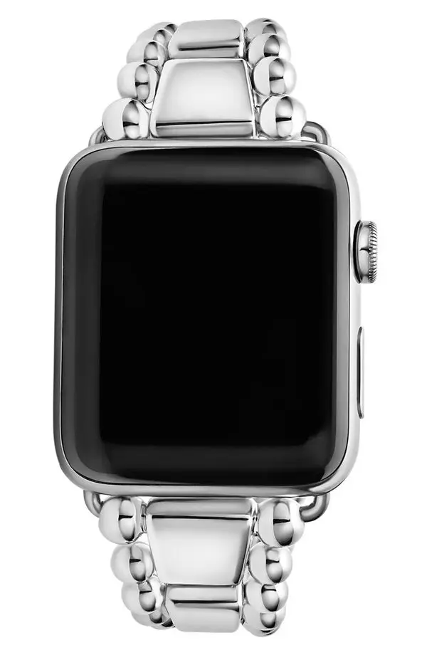 Lagos Sterling Smart Caviar Apple Watch® Band - Silver