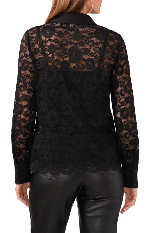 Vince Camuto Lace Button-up Shirt