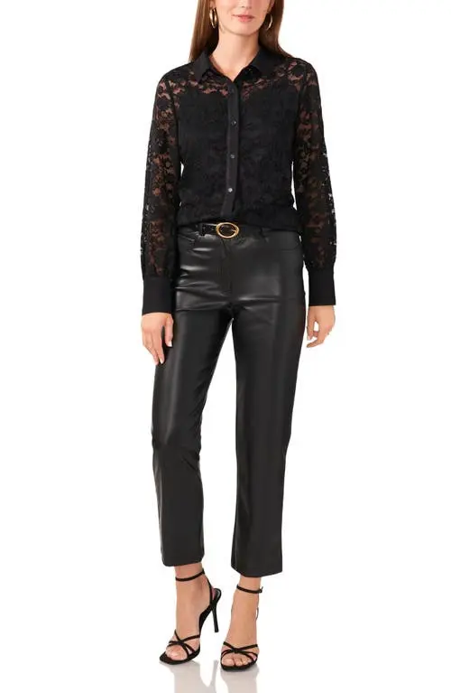 Vince Camuto Lace Button-up Shirt