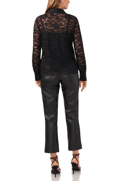Vince Camuto Lace Button-up Shirt
