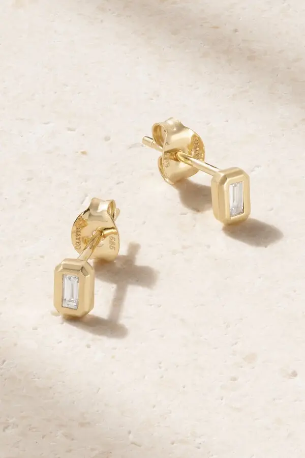 Mateo 14-karat Diamond Earrings - Gold