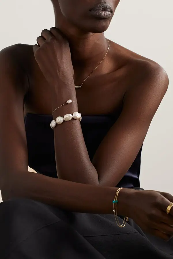 Mateo 14-karat Gold Pearl Bracelet