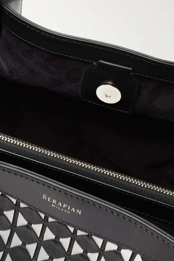 SERAPIAN Secret Small Woven Leather Tote