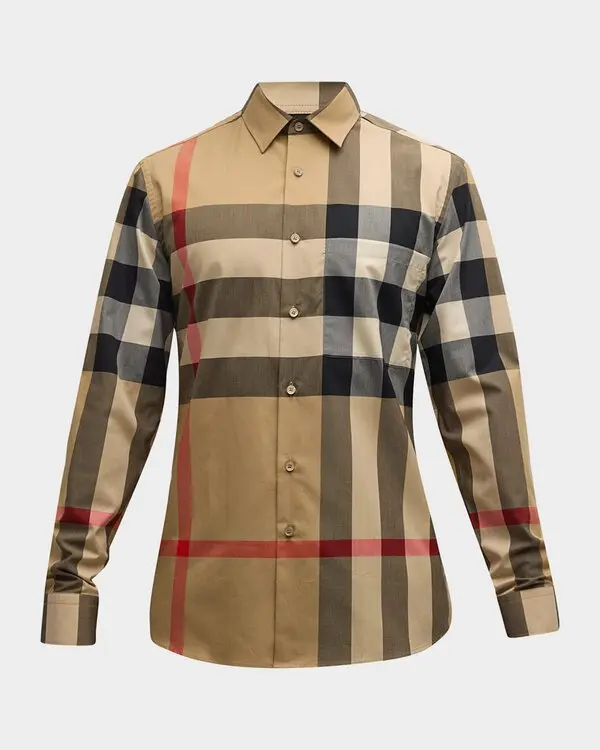 Burberry Summerton Check Sport Shirt - Archive Beige Ip Chk